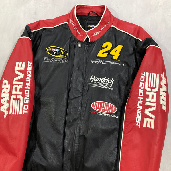 Nascar Leather Jacket Jeff Gordon (L) – VINTAGELANDNZ